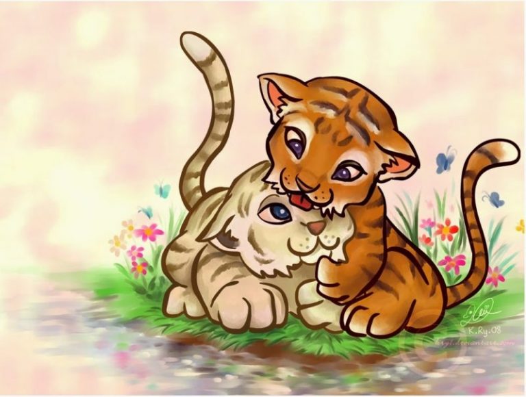 Gambar Harimau Kartun: Jawa, Sumatera Hitam Putih & Berwarna