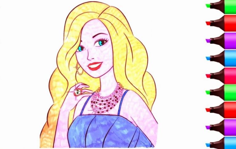 Mewarnai Gambar Barbie dan Caranya Lengkap
