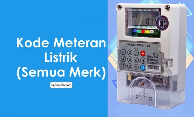 100+ Kode Meteran Listrik Pulsa (Semua Merek) - Sindunesia